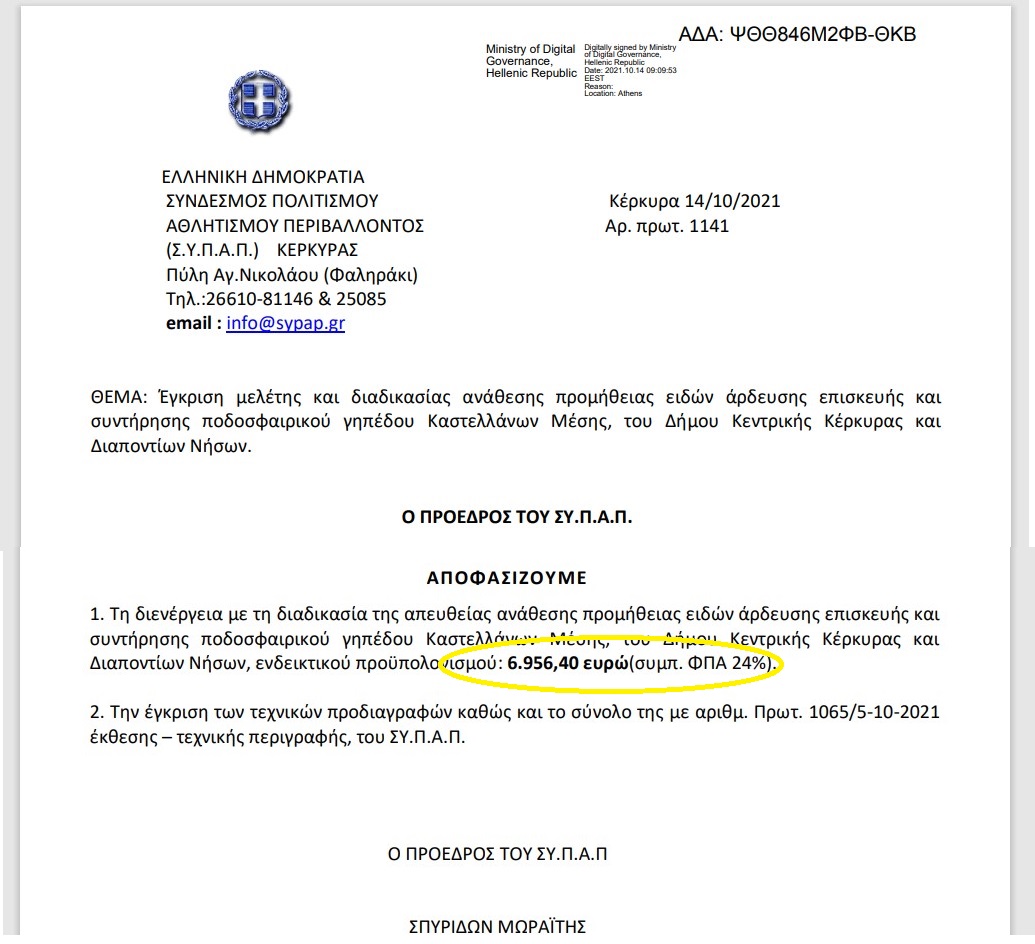 Τα Υδραιόπουλα της Δημάρχου Κέρκυρας εγκατέλειψαν τα γήπεδα..70 χιλ ...