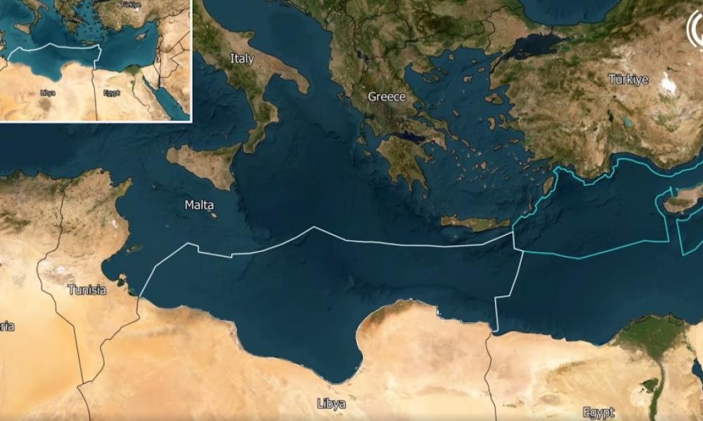 Ο χάρτης της Λιβυκής ΑΟΖ που προβάλει η Τρίπολη με Τουρκική βοήθεια ...